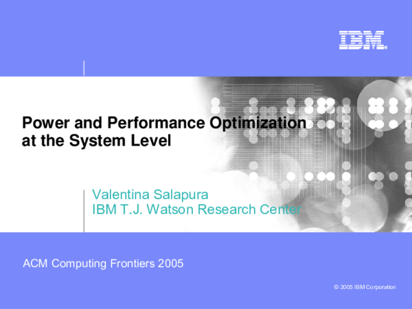 (PDF) Power and performance optimization at the system level