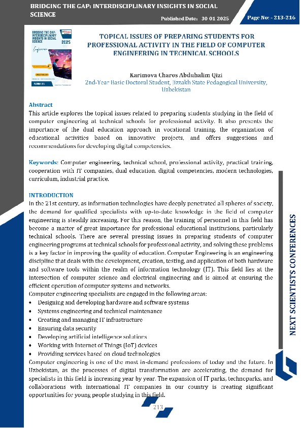 (PDF) View of TOPICAL ISSUES OF PREPARING STUDENTS FOR PROFESSIONAL ...