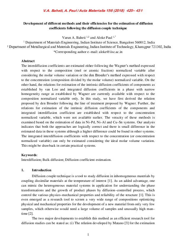 (PDF) Development of different methods and their efficiencies for the ...