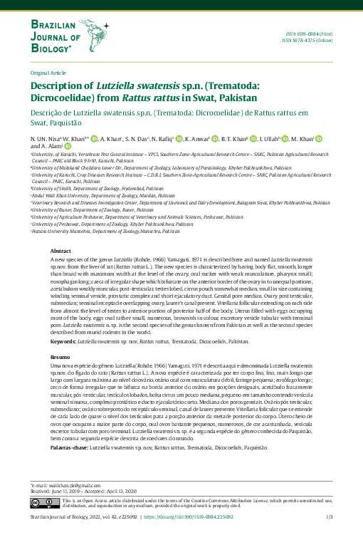(PDF) Description of Lutziella swatensis sp.n. (Trematoda ...