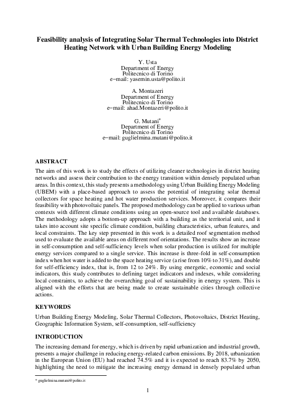 (PDF) Feasibility analysis of Integrating Solar Thermal Technologies ...