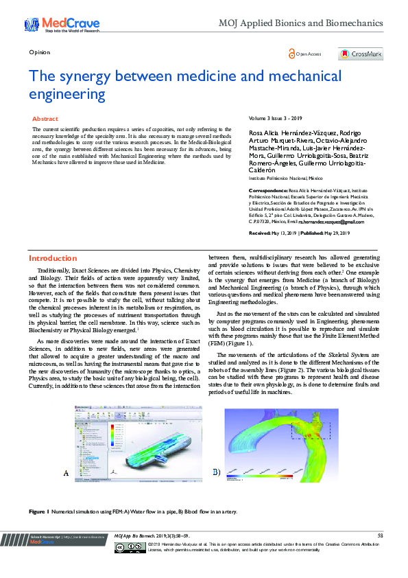 (PDF) The synergy between medicine and mechanical engineering