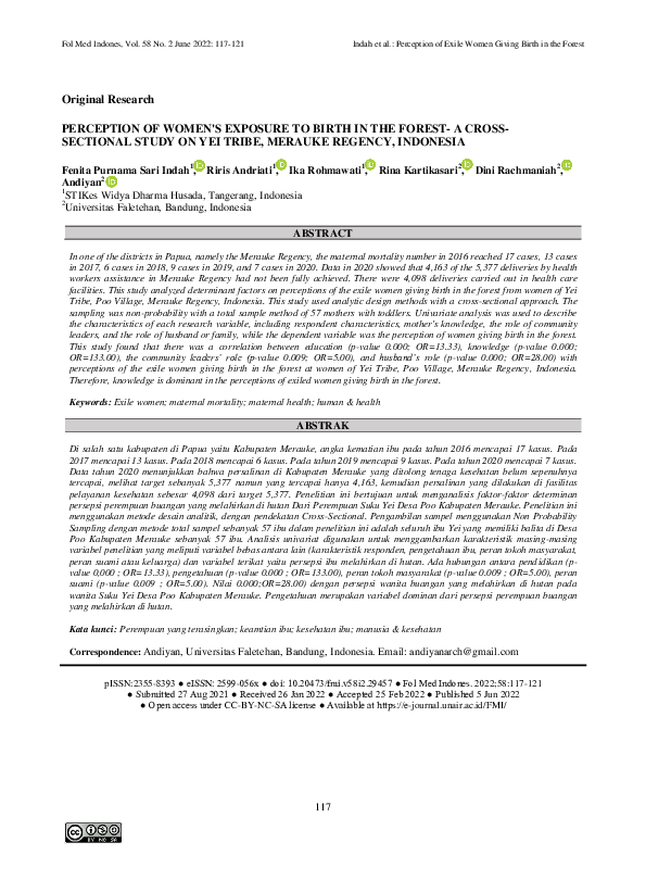 (PDF) Perception of Women's Exposure to Birth in the Forest – A Cross ...