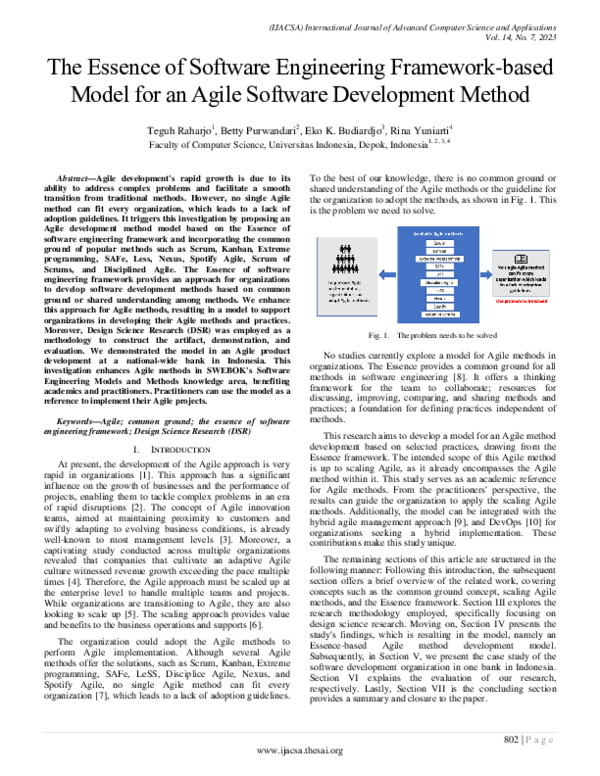 (PDF) The Essence of Software Engineering Framework-based Model for an ...