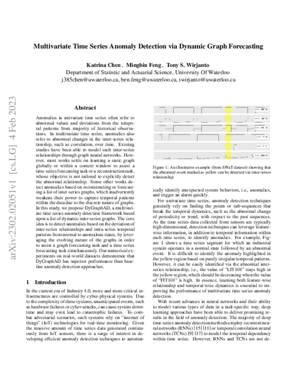 (PDF) Multivariate Time Series Anomaly Detection via Dynamic Graph ...