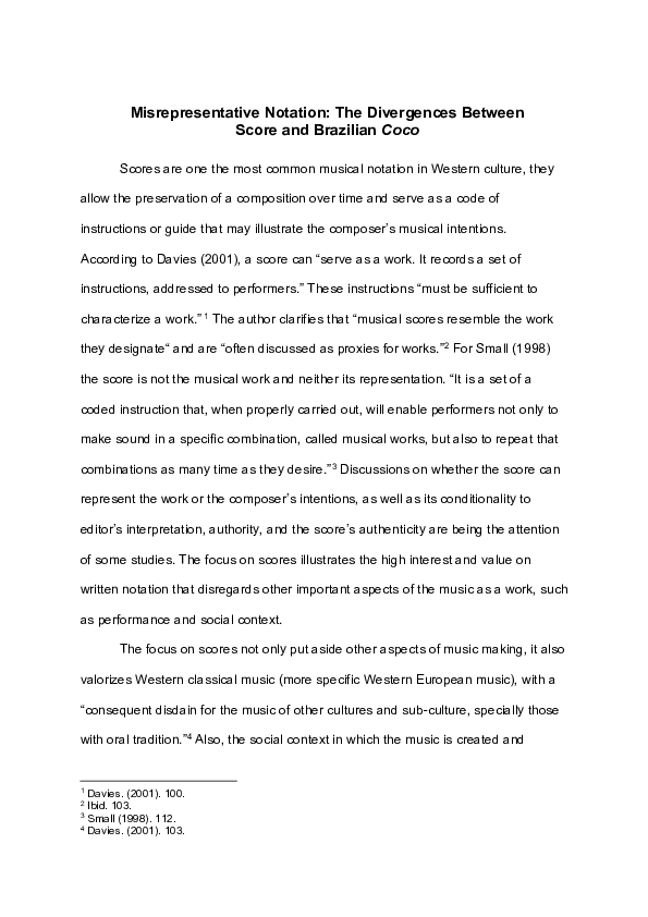 (PDF) Misrepresentative Notation: The Divergences Between Score and ...