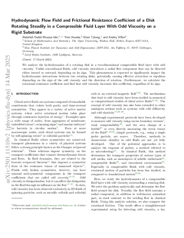 (PDF) Hydrodynamic flow field and frictional resistance coefficient of ...