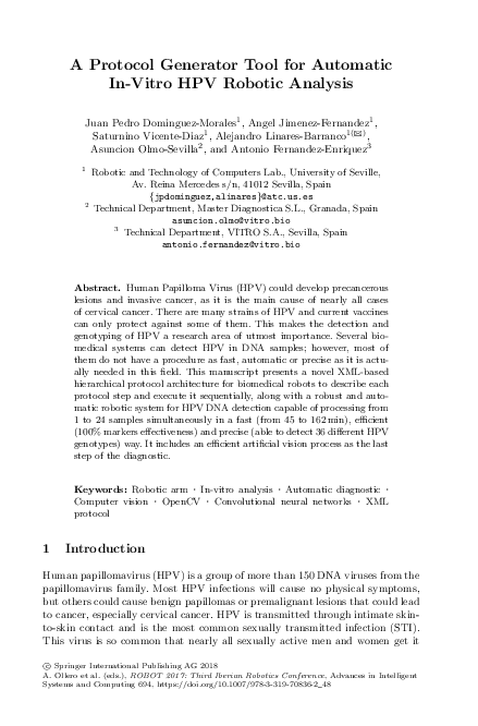 (PDF) A Protocol Generator Tool for Automatic In-Vitro HPV Robotic Analysis