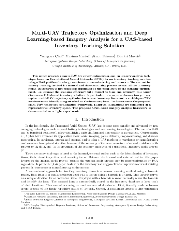 (PDF) Multi-UAV Trajectory Optimization and Deep Learning-based Imagery ...