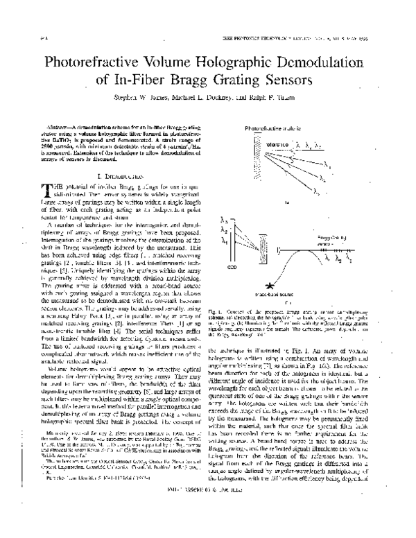(PDF) Photorefractive volume holographic demodulation of in-fiber Bragg ...