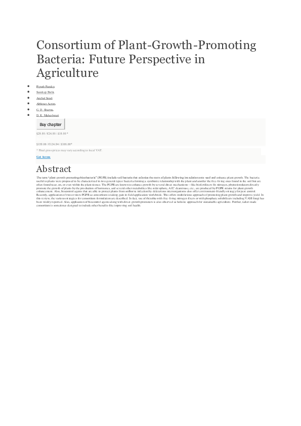 (PDF) Consortium of Plant-Growth-Promoting Bacteria: Future Perspective ...