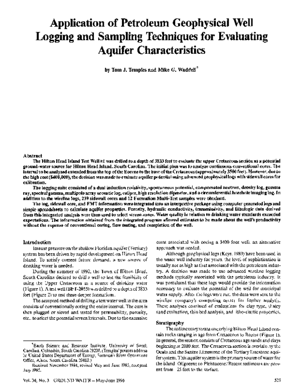 (PDF) Application of Petroleum Geophysical Well Logging and Sampling ...