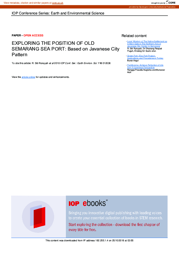 (PDF) Turnitin - Exploring The Position of Old Semarang Sea Port: Based ...