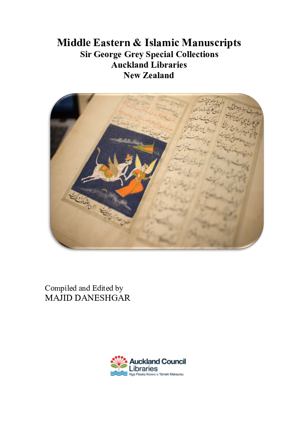 (PDF) Middle Eastern & Islamic Manuscripts . Auckland Libraries New ...