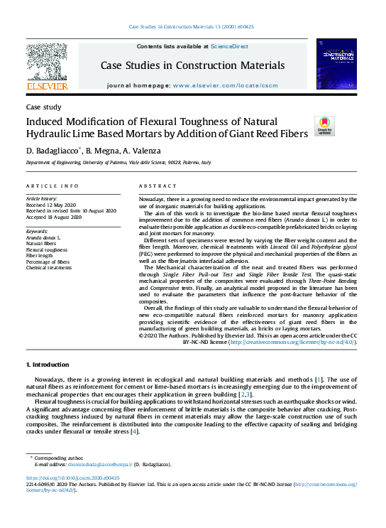 (PDF) Induced Modification of Flexural Toughness of Natural Hydraulic ...