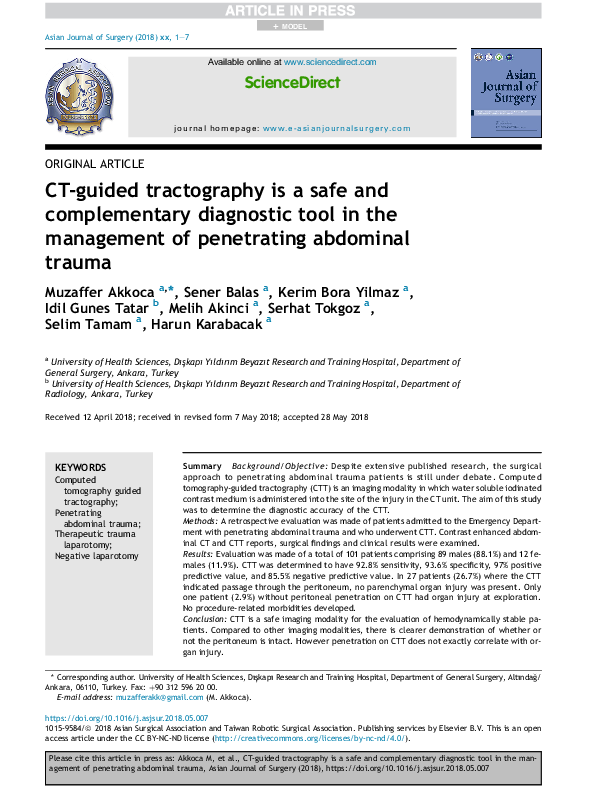 (PDF) CT-guided tractography is a safe and complementary diagnostic ...