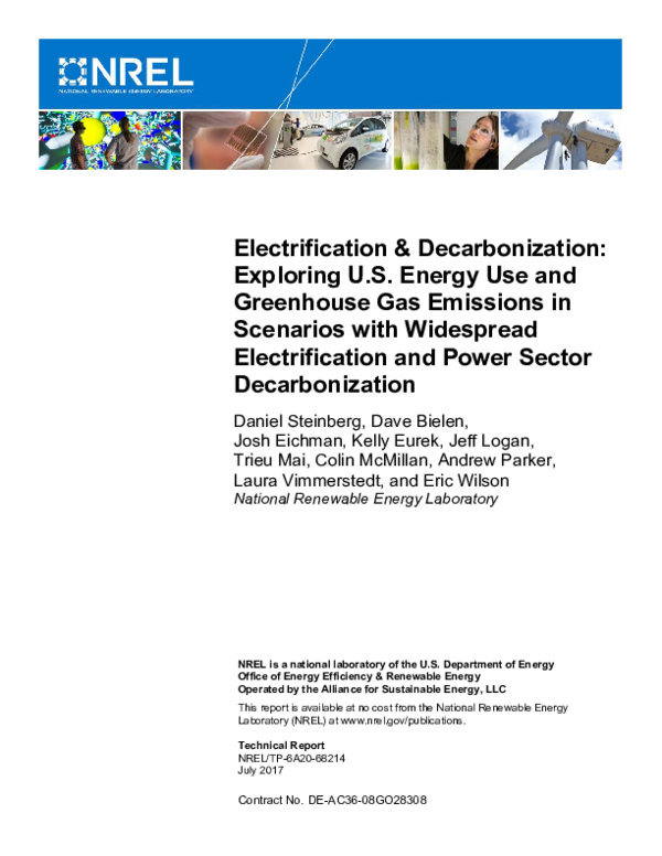 (PDF) Electrification and Decarbonization: Exploring U.S. Energy Use ...