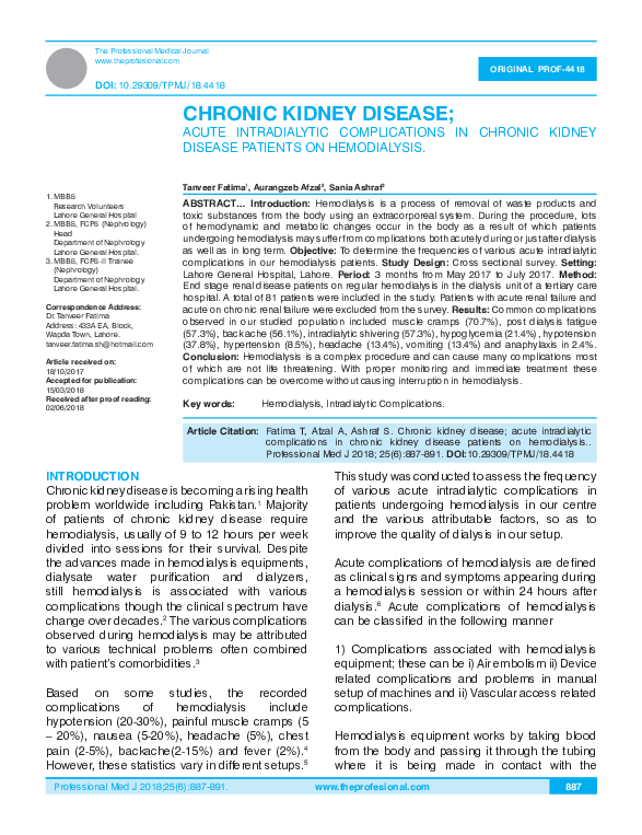 (PDF) Chronic Kidney Disease