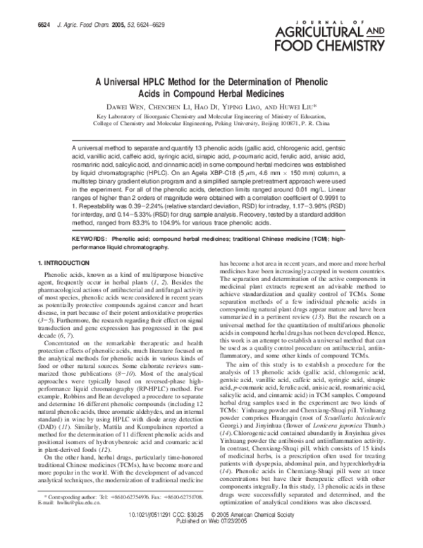 (PDF) A Universal HPLC Method for the Determination of Phenolic Acids ...