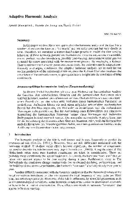 (PDF) Adaptive harmonic analysis