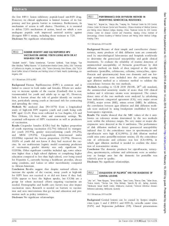 (PDF) P852 Evaluation of PlexPCR®VHS for diagnosis of genital lesions