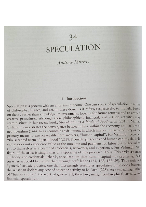(PDF) Speculation