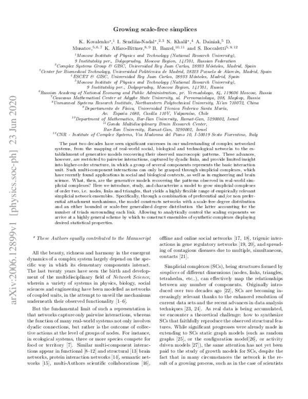 (PDF) Growing Scale-Free Simplices