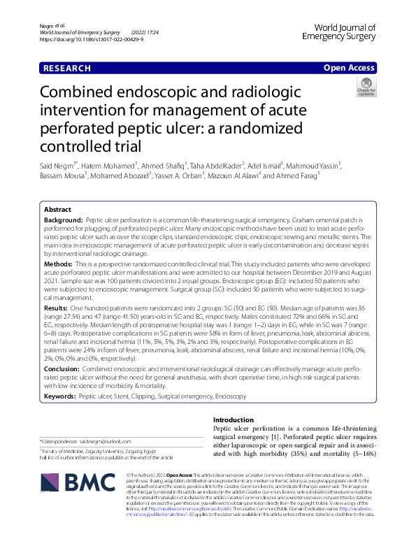 (PDF) Combined endoscopic and radiologic intervention for management of ...