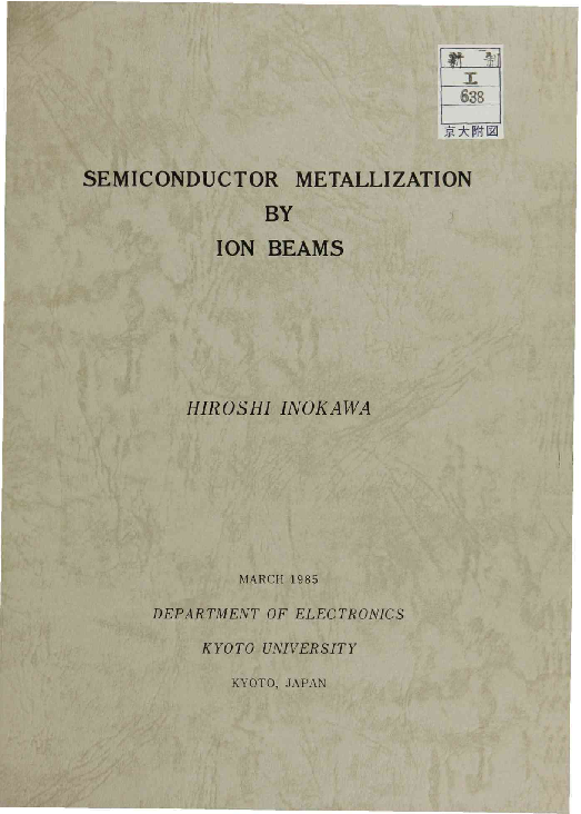 (PDF) Semiconductor Metallization by Ion Beams