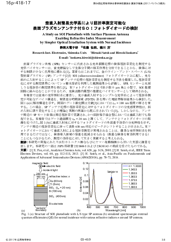 (PDF) A Study on SOI Photodiode with Surface Plasmon Antenna Enabling ...