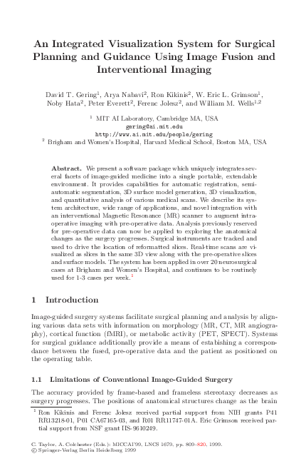 (PDF) An Integrated Visualization System for Surgical Planning and ...