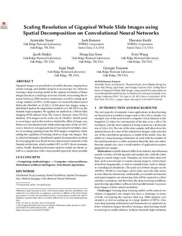 (PDF) Scaling Resolution of Gigapixel Whole Slide Images Using Spatial Decomposition on ...