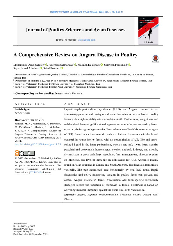 (PDF) A Comprehensive Review on Angara Disease in Poultry