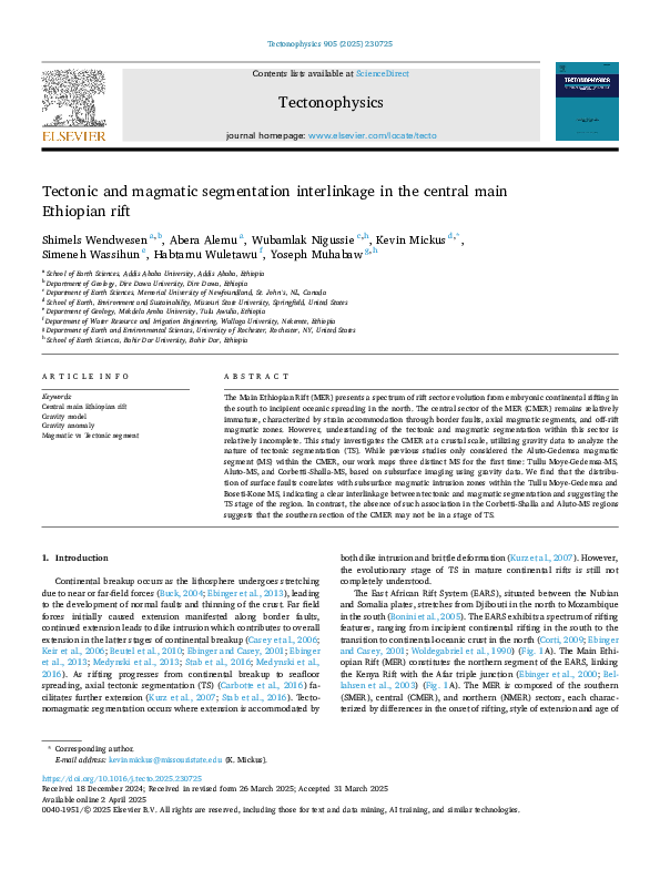 (PDF) Tectonic and magmatic segmentation inter