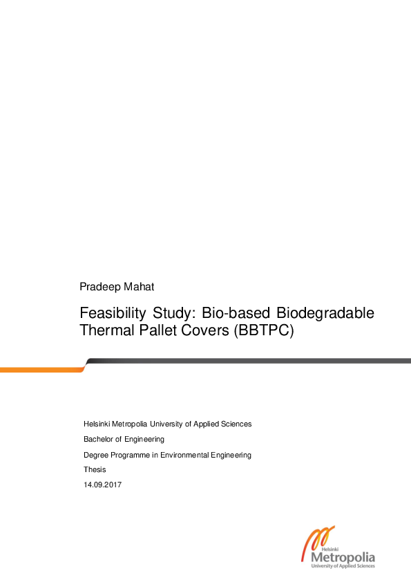 (PDF) Feasibility Study: Bio-based Biodegradable Thermal Pallet Covers ...