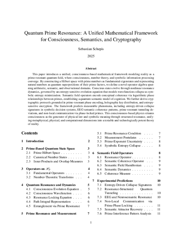 (PDF) Quantum Prime Resonance: A Unified Mathematical Framework for ...