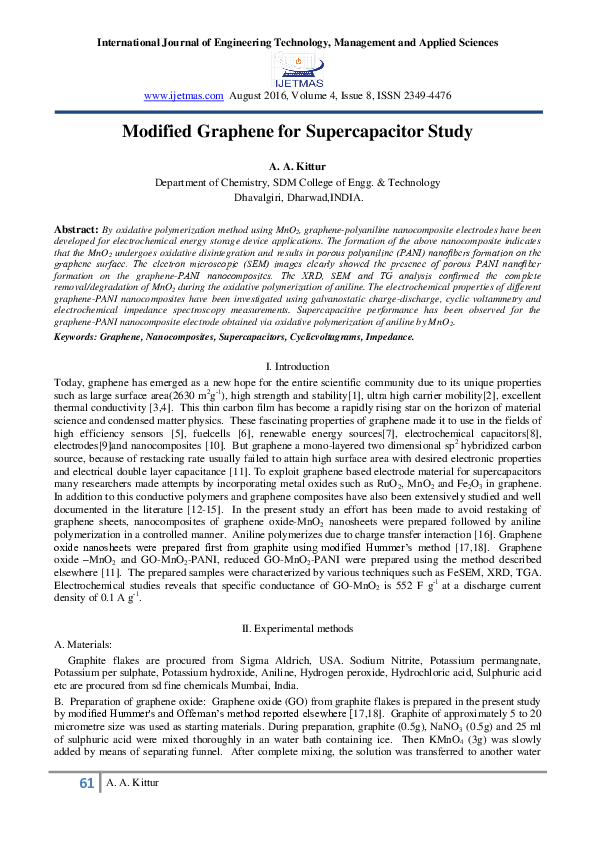 (PDF) Modified Graphene for Supercapacitor Study