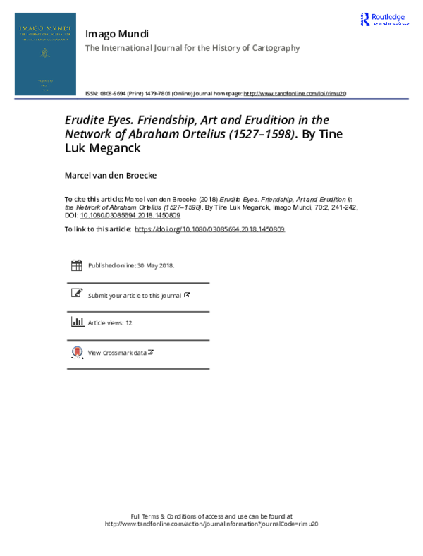 (PDF) Erudite Eyes: Friendship, Art and Erudition in the Network of ...