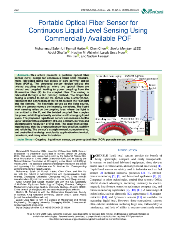 (PDF) Portable Optical Fiber Sensor for Continuous Liquid Level Sensing ...