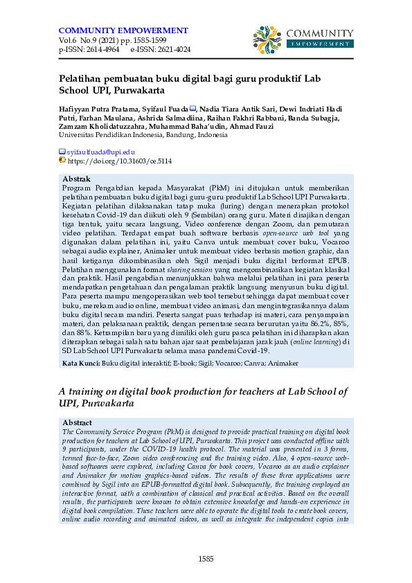 (PDF) A training on digital book production for teachers at Lab School ...