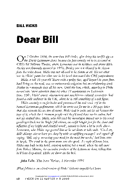 (PDF) Dear Bill
