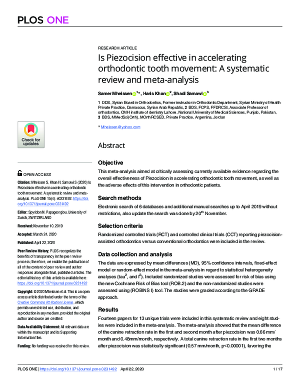 (PDF) Is Piezocision effective in accelerating orthodontic tooth ...
