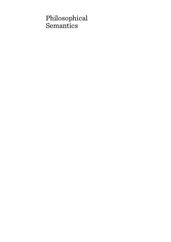 (PDF) PHILOSOPHICAL SEMANTICS: REINTEGRATING THEORETICAL PHILOSOPHY (2)