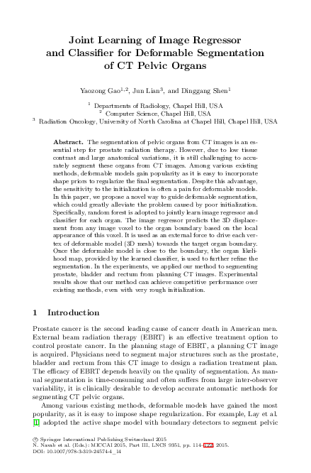 Pdf Joint Learning Of Image Regressor And Classifier For Deformable