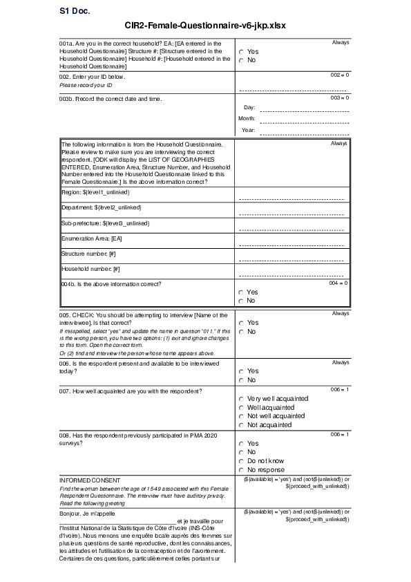 (PDF) CIR2-female-questionnaire-English-v6-jkp