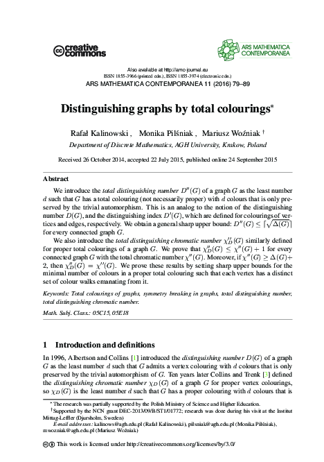 (PDF) Distinguishing graphs by total colourings