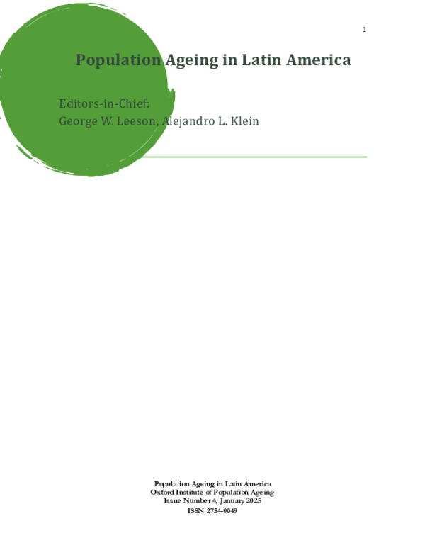 (PDF) Population Ageing in Latin America