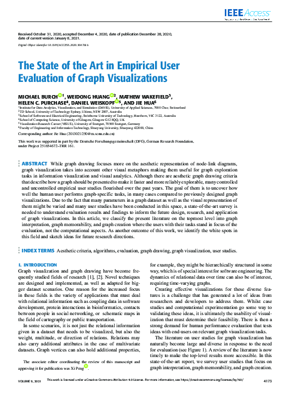 (PDF) The State of the Art in Empirical User Evaluation of Graph Visualizations