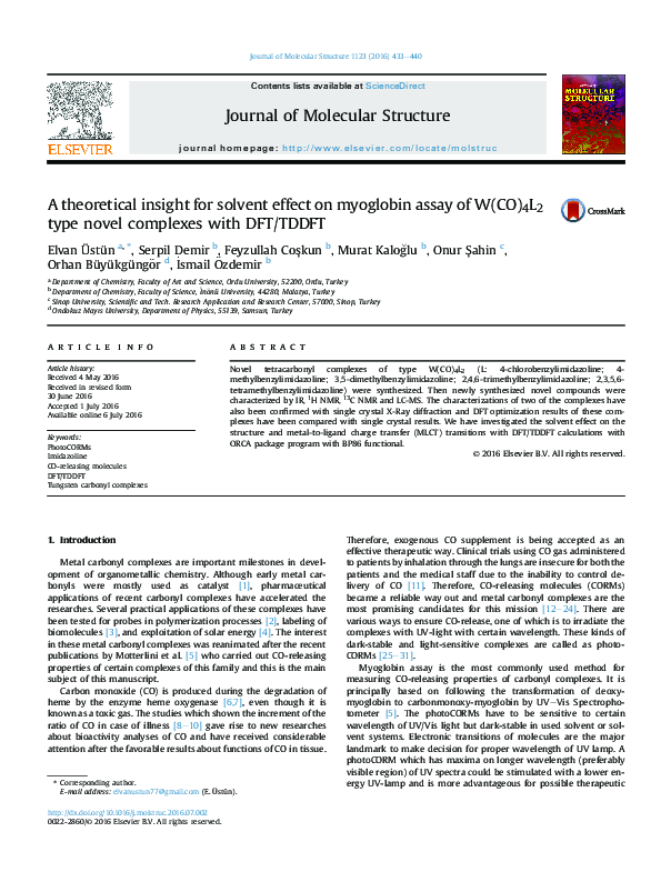 (PDF) A theoretical insight for solvent effect on myoglobin assay of W ...