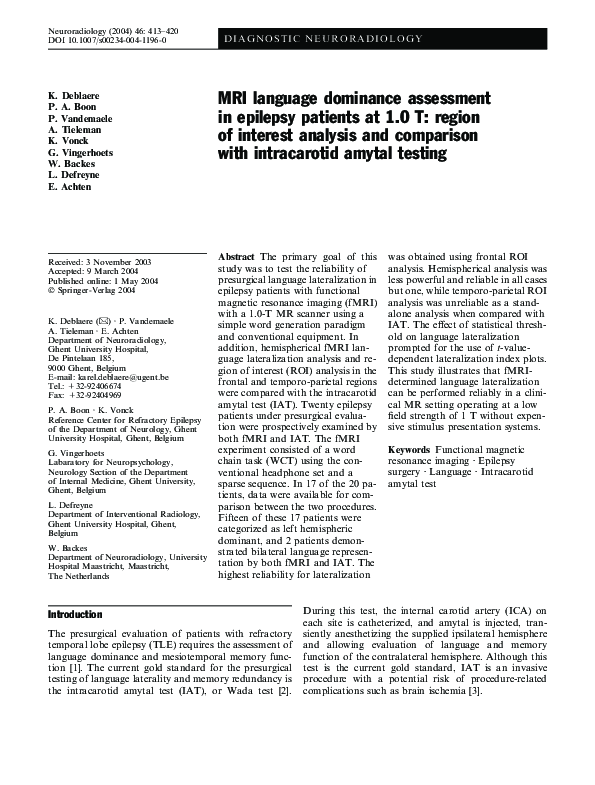 (PDF) MRI language dominance assessment in epilepsy patients at 1.0 T ...